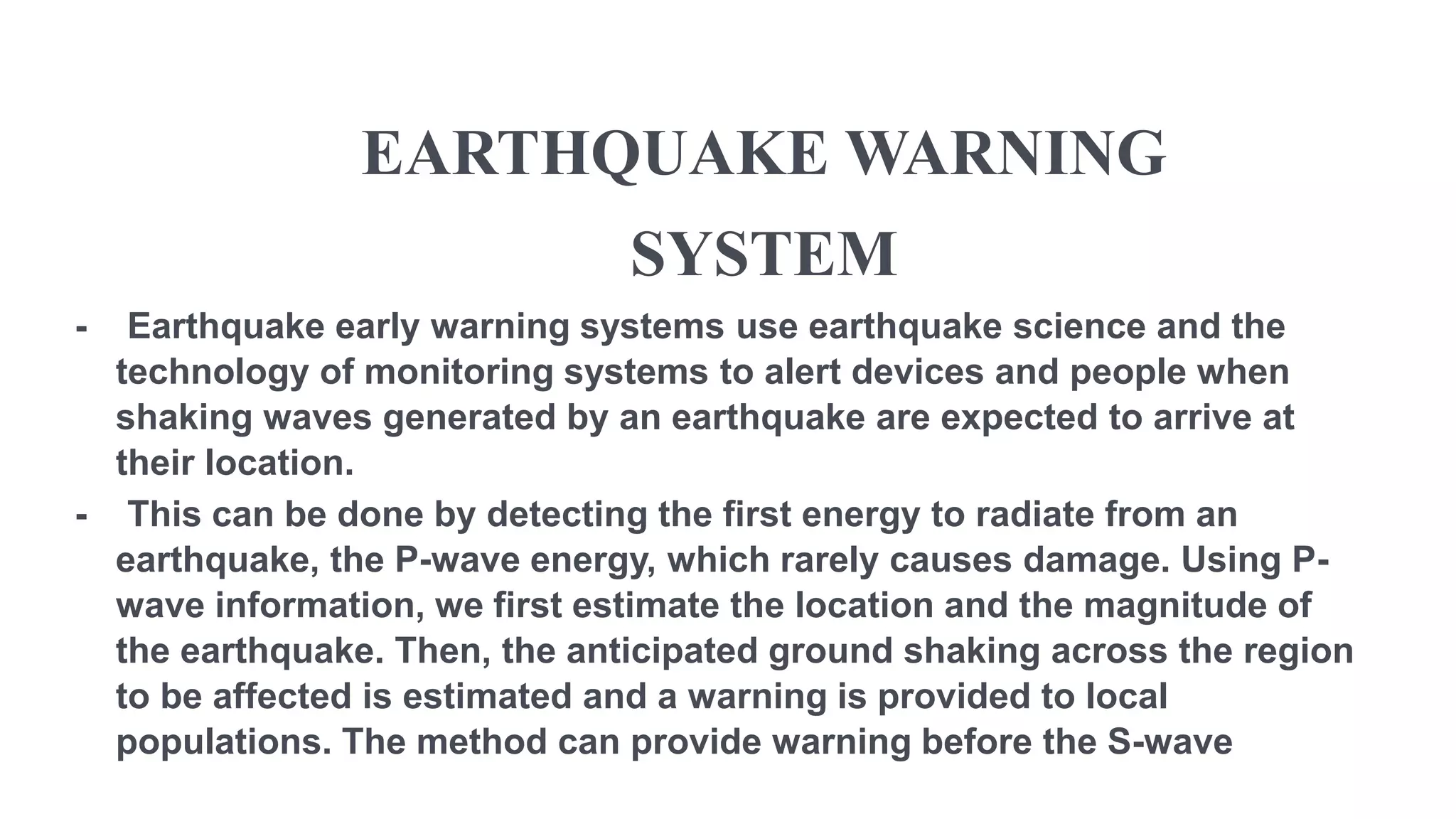 EARLY WARNING SYSTEM(EWS) | PPT