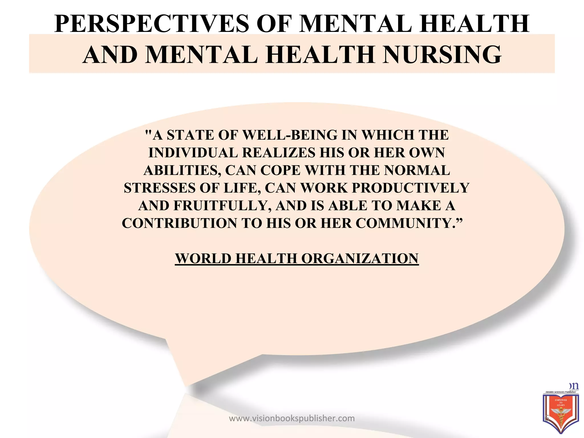 INTRODUCTION TO MENTAL HEALTH NURSING | PDF