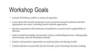 Engaging staff in evidence-based approaches to user-centric library ...