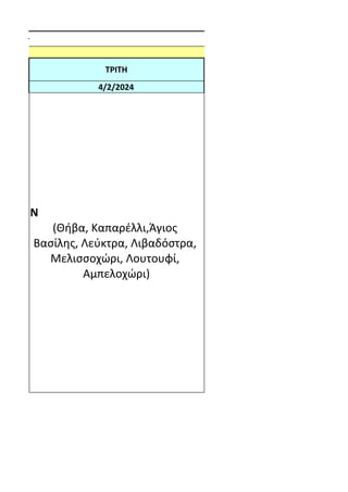 ΕΒΔΟΜΑΔΙΑΙΟ ΠΡΟΓΡΑΜΜΑ ΚΟΥΝΟΥΠΟΚΤΟΝΙΑΣ ΣΤΗΝ ΠΕΡΙΦΕΡΕΙΑ ΣΤΕΡΕΑΣ ΕΛΛΑΔΑΣ | PDF