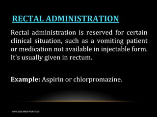 Presentation on Routes of drug administration | PPT | Free Download