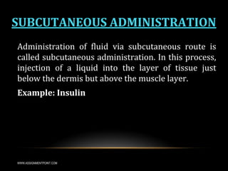 Presentation on Routes of drug administration | PPT | Free Download