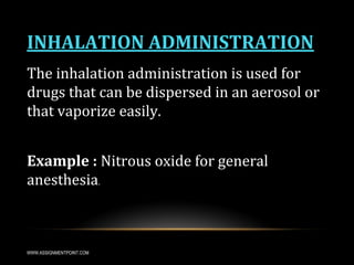 Presentation on Routes of drug administration | PPT | Free Download