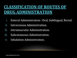 Presentation on Routes of drug administration | PPT | Free Download