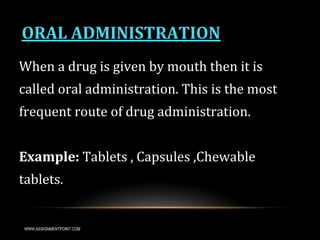 Presentation on Routes of drug administration | PPT | Free Download