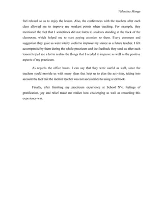 Final Reflection about my Practicum | PDF