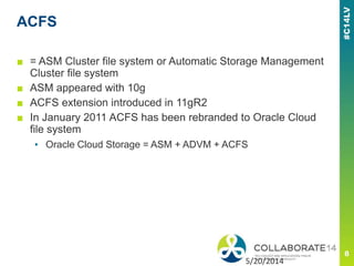 Using ACFS as a Storage for EBS | PPTX