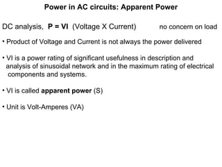 Ac fundamentals 3 power in ac circuits | PPT
