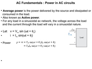 Ac fundamentals 3 power in ac circuits | PPT