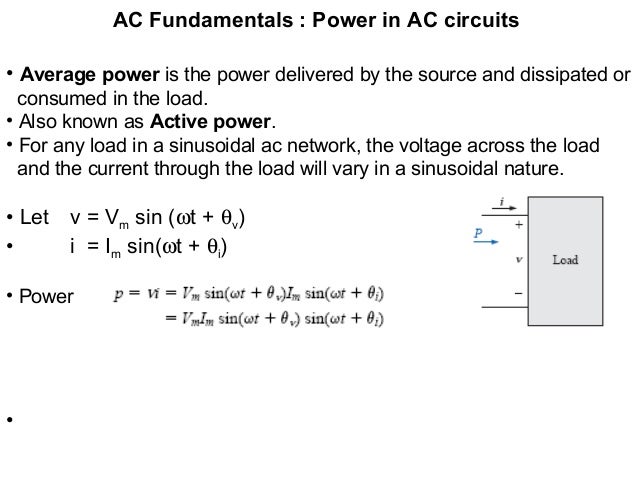 Ac fundamentals 3 power in ac circuits