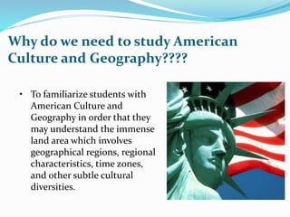 American Culture and Geography | PPTX