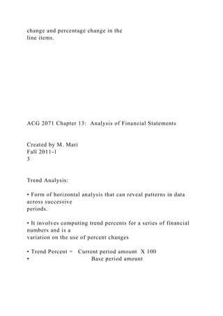ACG 2071 Chapter 13 Analysis of Financial Statements .docx