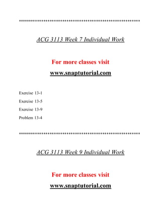 Acg 3113 Enthusiastic Study / snaptutorial.com