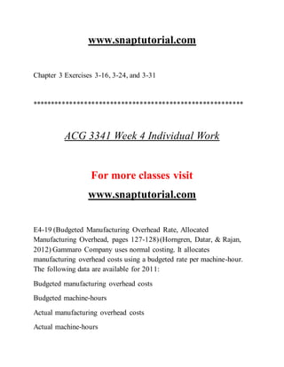 ACG 3341 Technology levels--snaptutorial.com