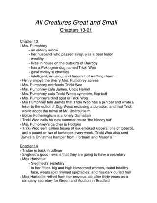 All Creatures Great and Small- Chapters 13-21 | PDF