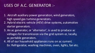 AC GENERATOR | PPTX | Radio Control | Hobbies & Interests