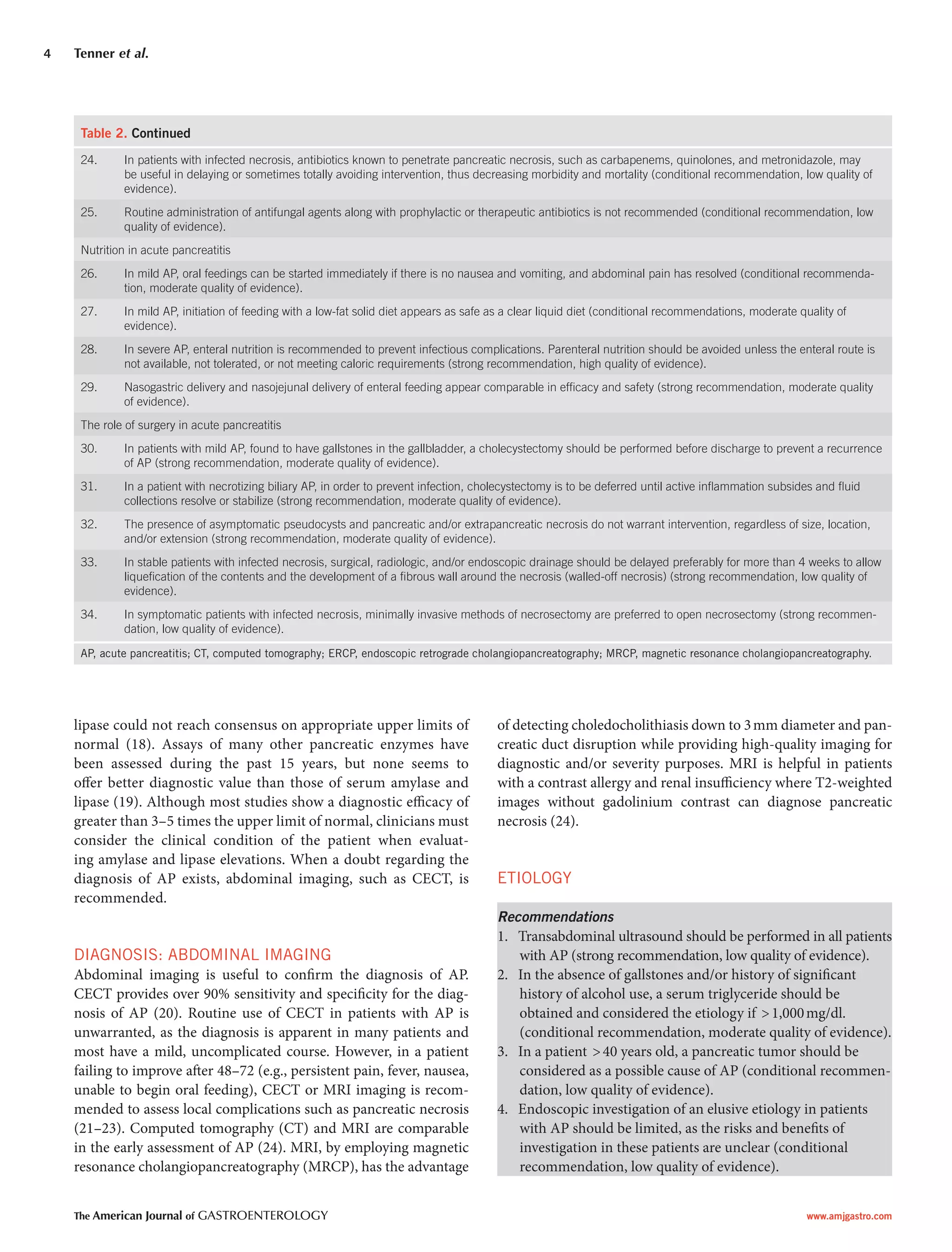 Acg guideline acute_pancreatitis_september_2013 - copia | PDF