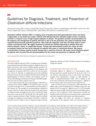 Acg guideline cdifficile_april_2013 | PDF