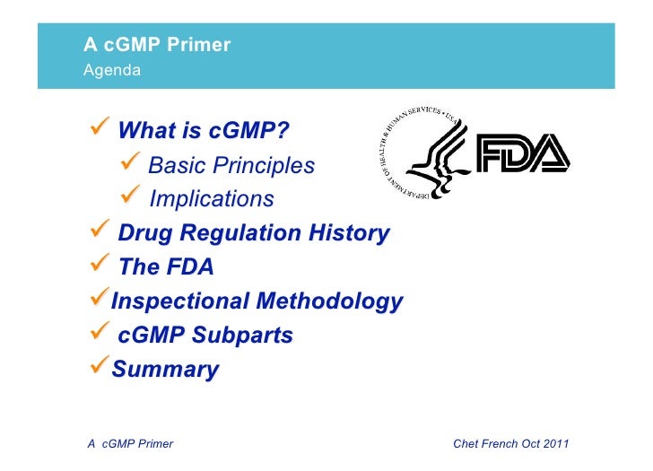 A cGMP Primer