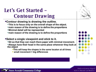 Ach 111 Intro To Sketching Techniques | PPT