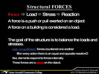 ACH 121 Lecture 05 (Structural Loads) Part 1 | PPT