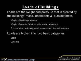 ACH 121 Lecture 05 (Structural Loads) Part 1 | PPT