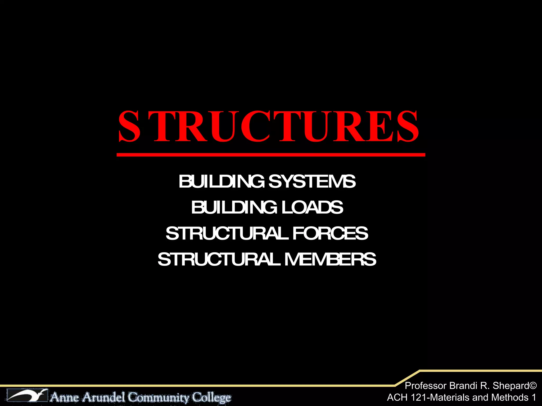ACH 121 Lecture 05 (Structural Loads) Part 2 | PPT