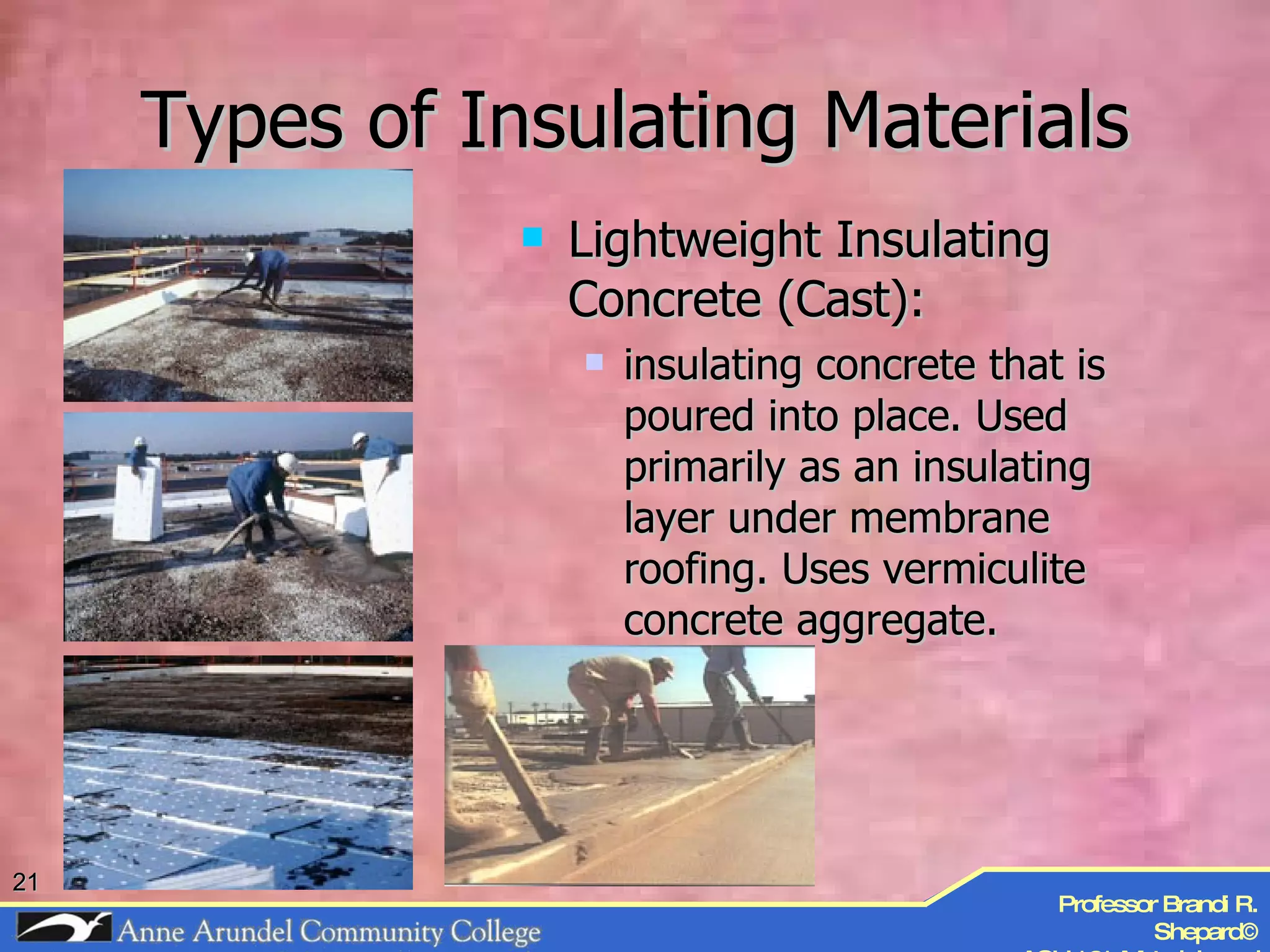 ACH 121 Lecture 11b (Thermal & Moisture Protection) | PPT