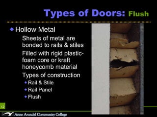ACH 121 Lecture 12a Doors | PPT | Woodworking | Arts and Crafts