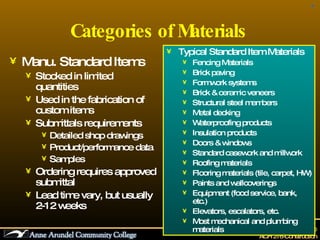ACH 216 Lecture 10 (Materials Mgmt & Quality Assurance) | PPT