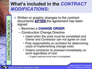 ACH 231 Lecture 07 (Contract Documents) Part 1 | PPT | Civil ...