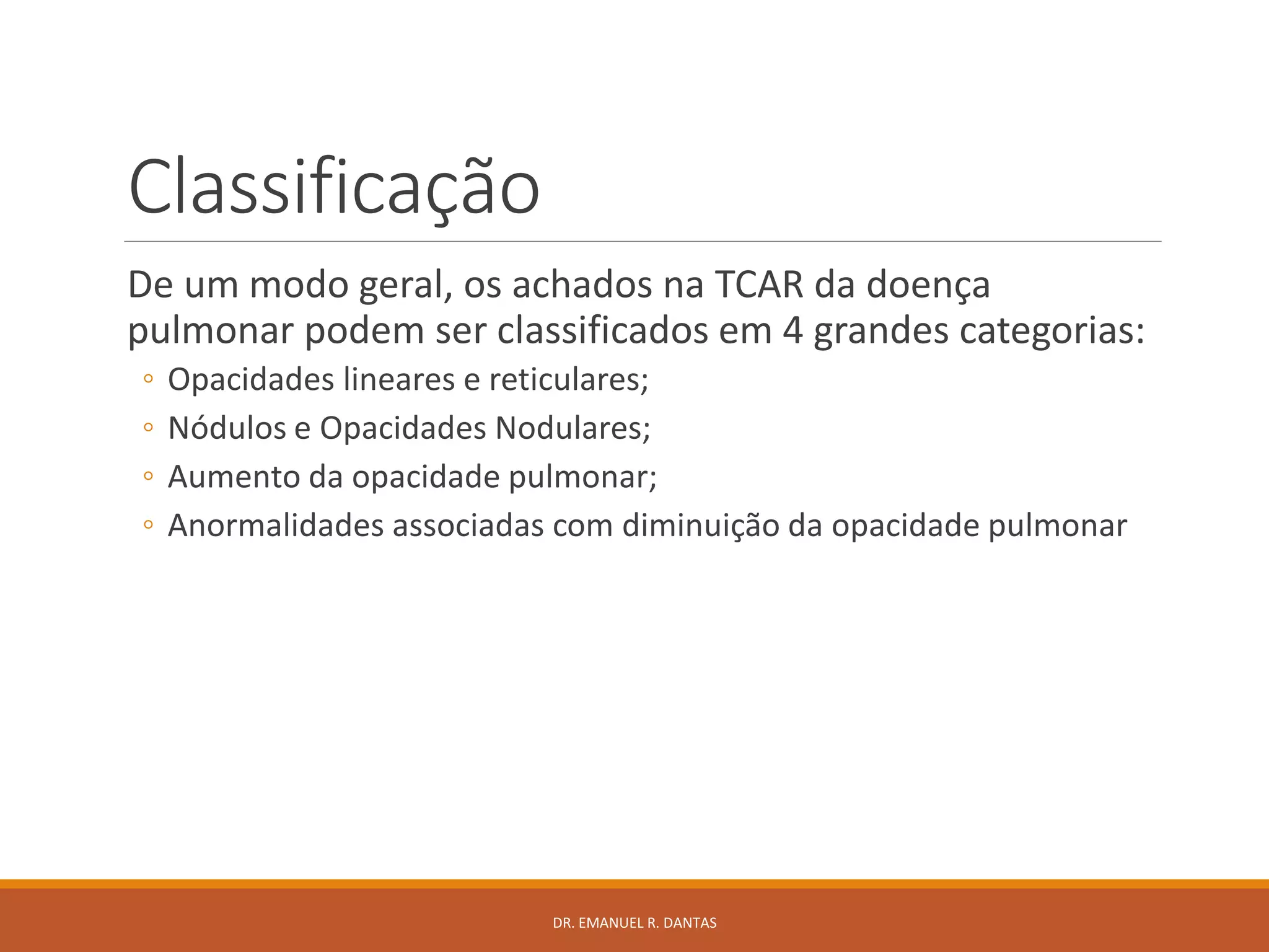 Achados de TCAR na Doença Pulmonar | PDF
