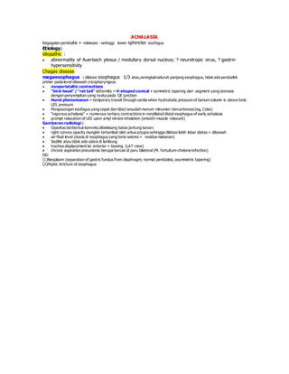 Achalasia | PDF
