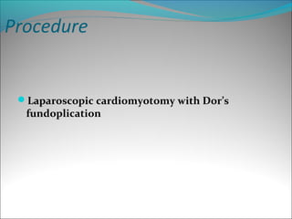 Achalasia cardia 2003 | PPT