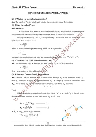 ELECTROSTATISTICS | PDF
