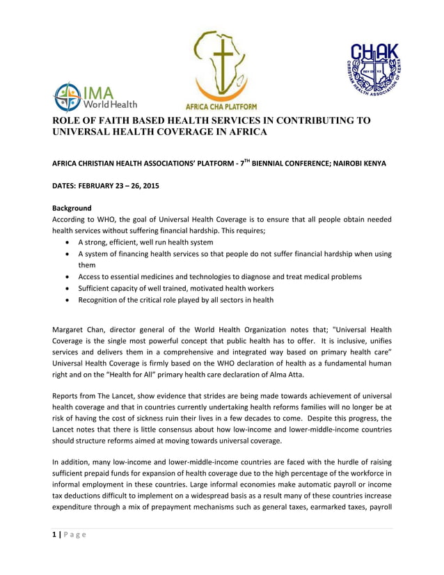 ACHAP 7th biennial conference concept note Feb 2015 | PDF