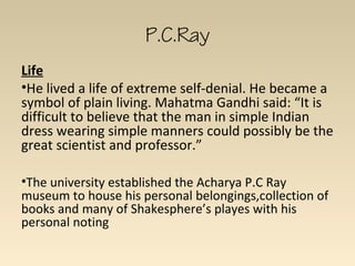 Acharya prafulla chandra ray | PPT
