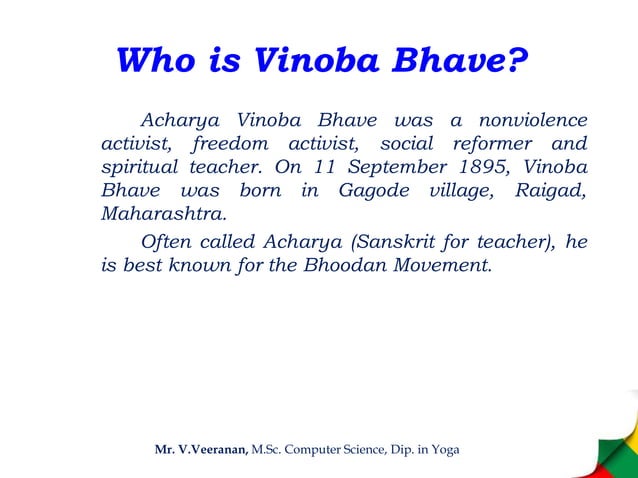Acharya Vinoba Bhave.ppt