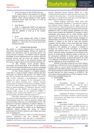 A Chatbot For Medical Purpose Using Deep Learning | PDF