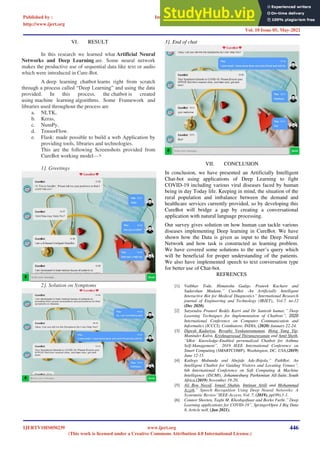 A Chatbot For Medical Purpose Using Deep Learning | PDF