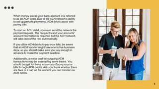 ACH DEBIT v/s ACH CREDIT | PPTX | Credit Cards | Personal Debt