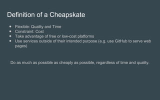 A Cheapskates Guide to AWS | PPT