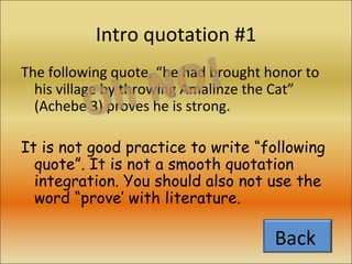 Character analysis essay | PPT