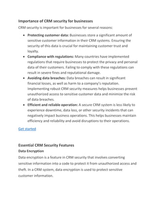 A Checklist for CRM Security Features - Slideshare.docx