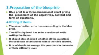 Achievement test blue print | PPTX