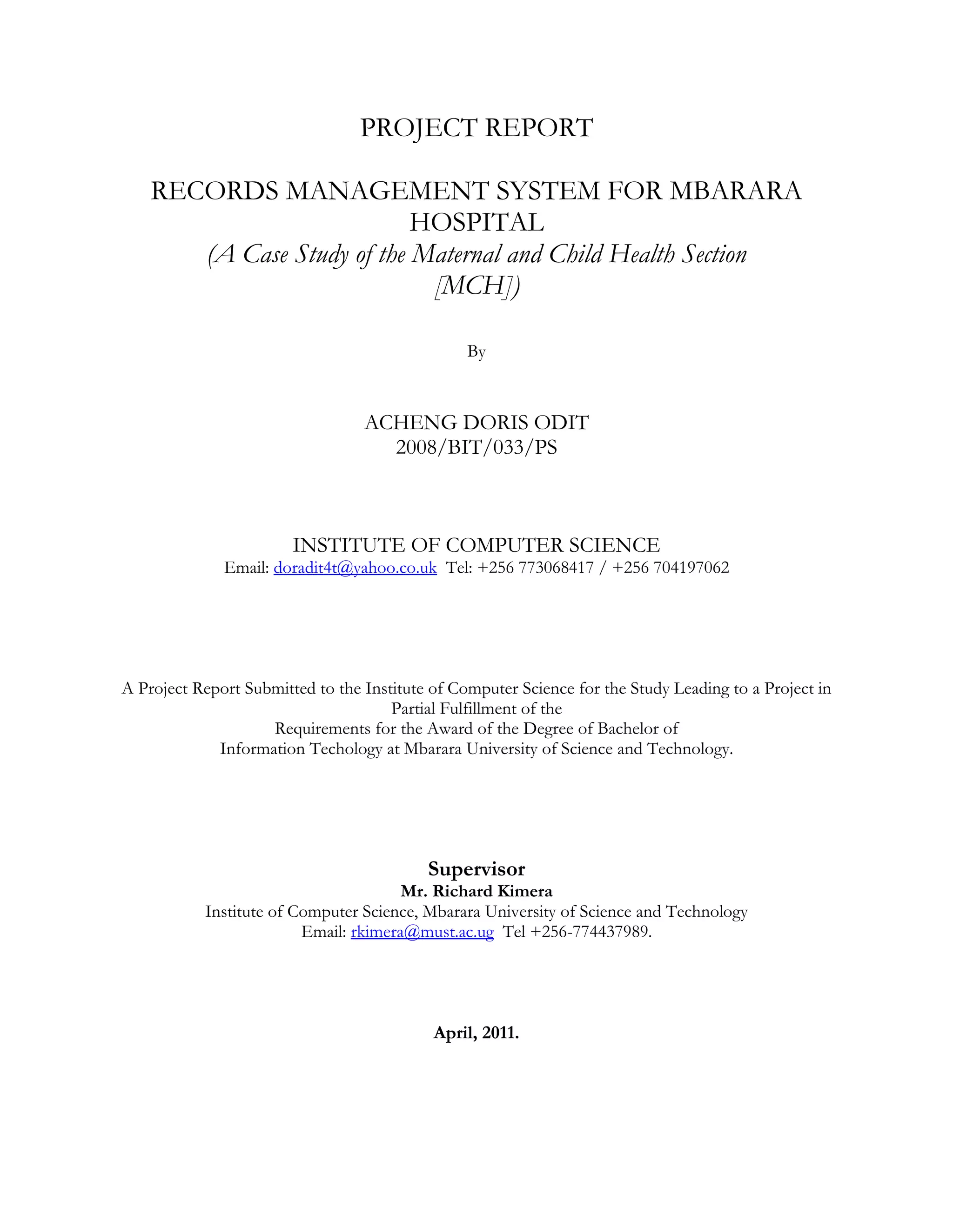 Hospital Records Management System | PDF