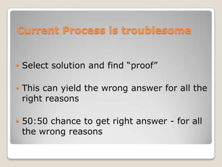 Analysis by Competing Hypothesis | PPTX