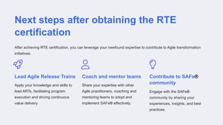 Achieve Mastery: SAFe® 6.0 Release Train Engineer (RTE) Certification ...