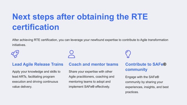 Achieve Mastery: SAFe® 6.0 Release Train Engineer (RTE) Certification | PPT