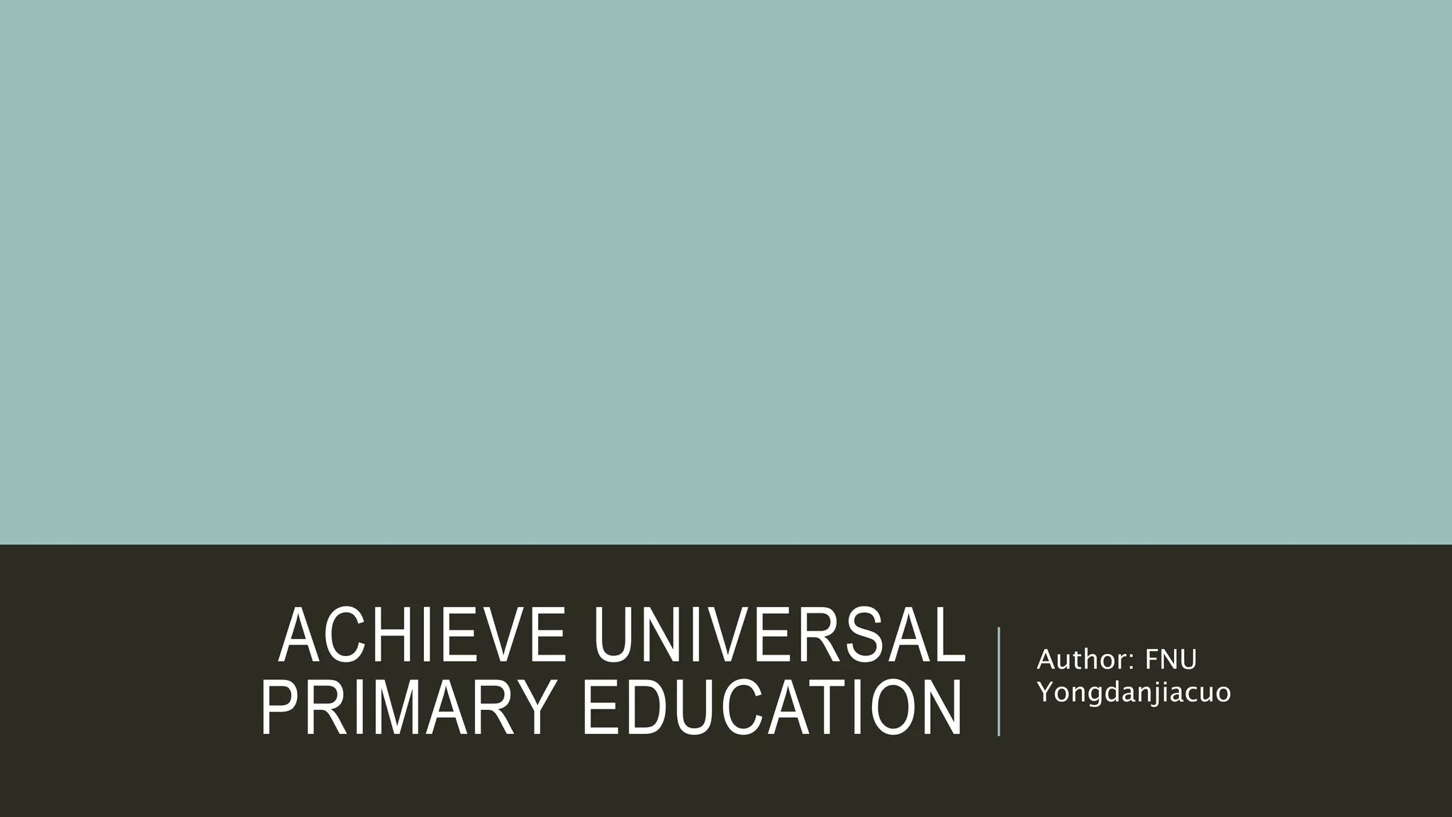 Achieve universal-primary-education | PPTX
